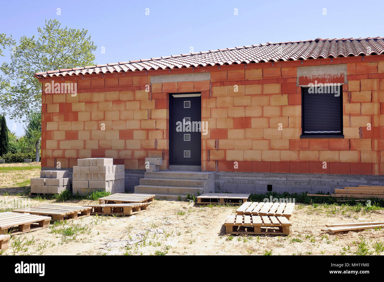 House under construction in rural hi-res stock photography and images ...