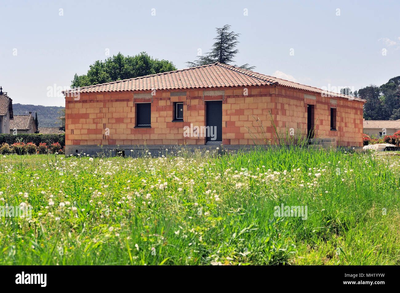 House under construction in rural hi-res stock photography and images ...