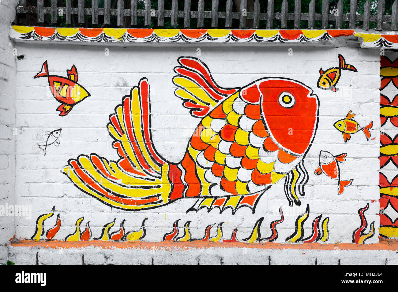 Dhaka University Fine Arts (FFA) student paints to their institute wall ...