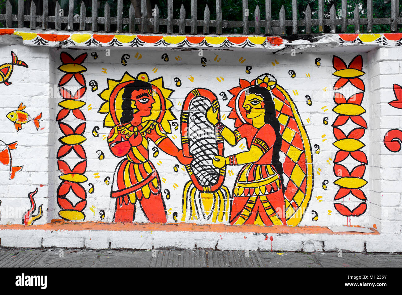Dhaka University Fine Arts (FFA) student paints to their institute wall ...