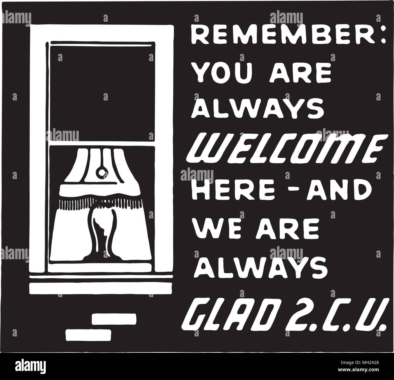 Welcome always Stock Vector Images - Alamy