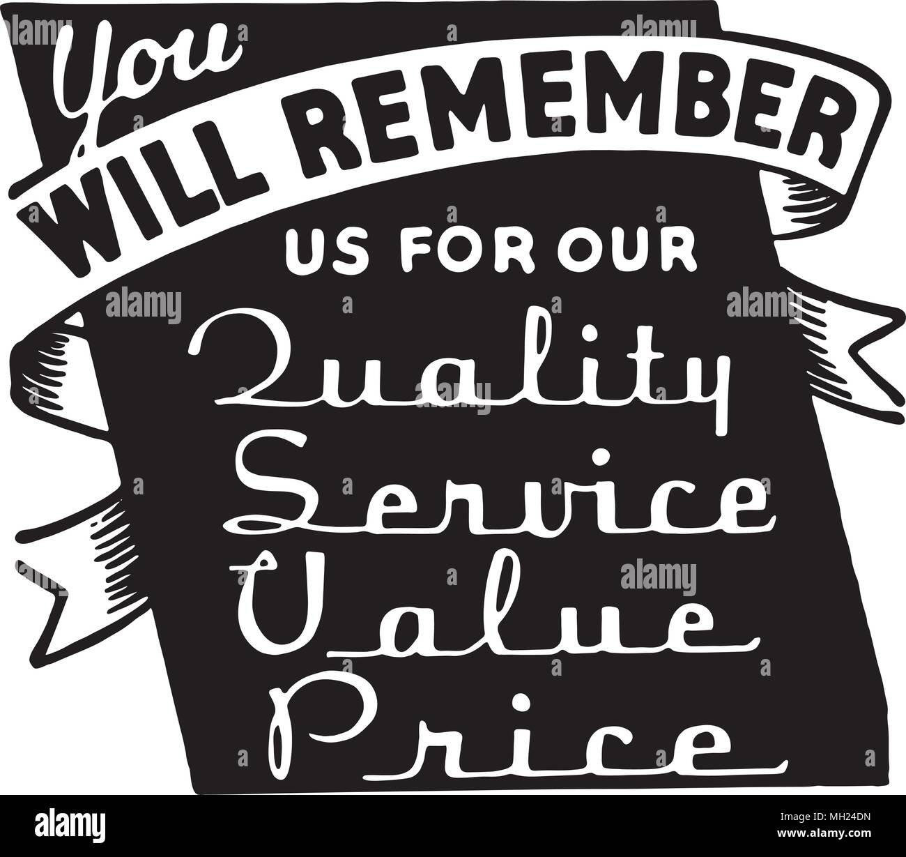 You Will Remember - Retro Ad Art Banner Stock Vector Image & Art - Alamy