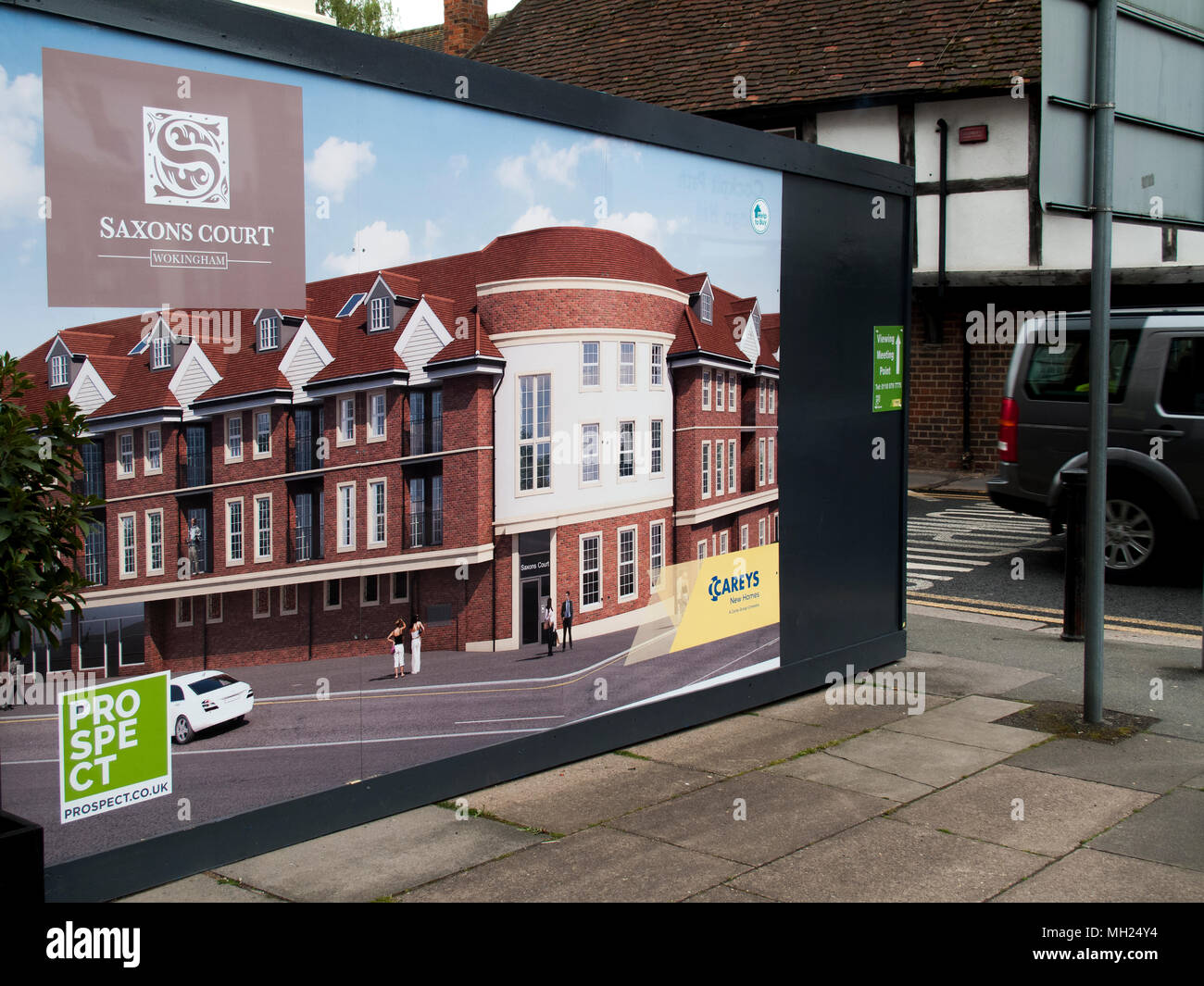 Careys Saxons Court new homes development advertising poster on ...