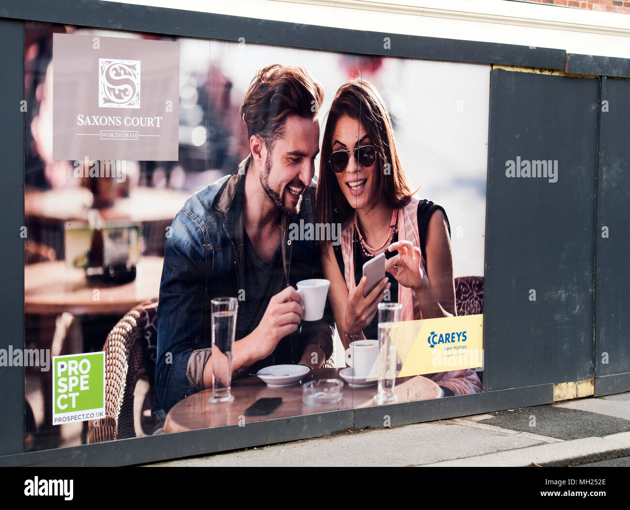 Careys Saxons Court new homes development advertising poster on ...