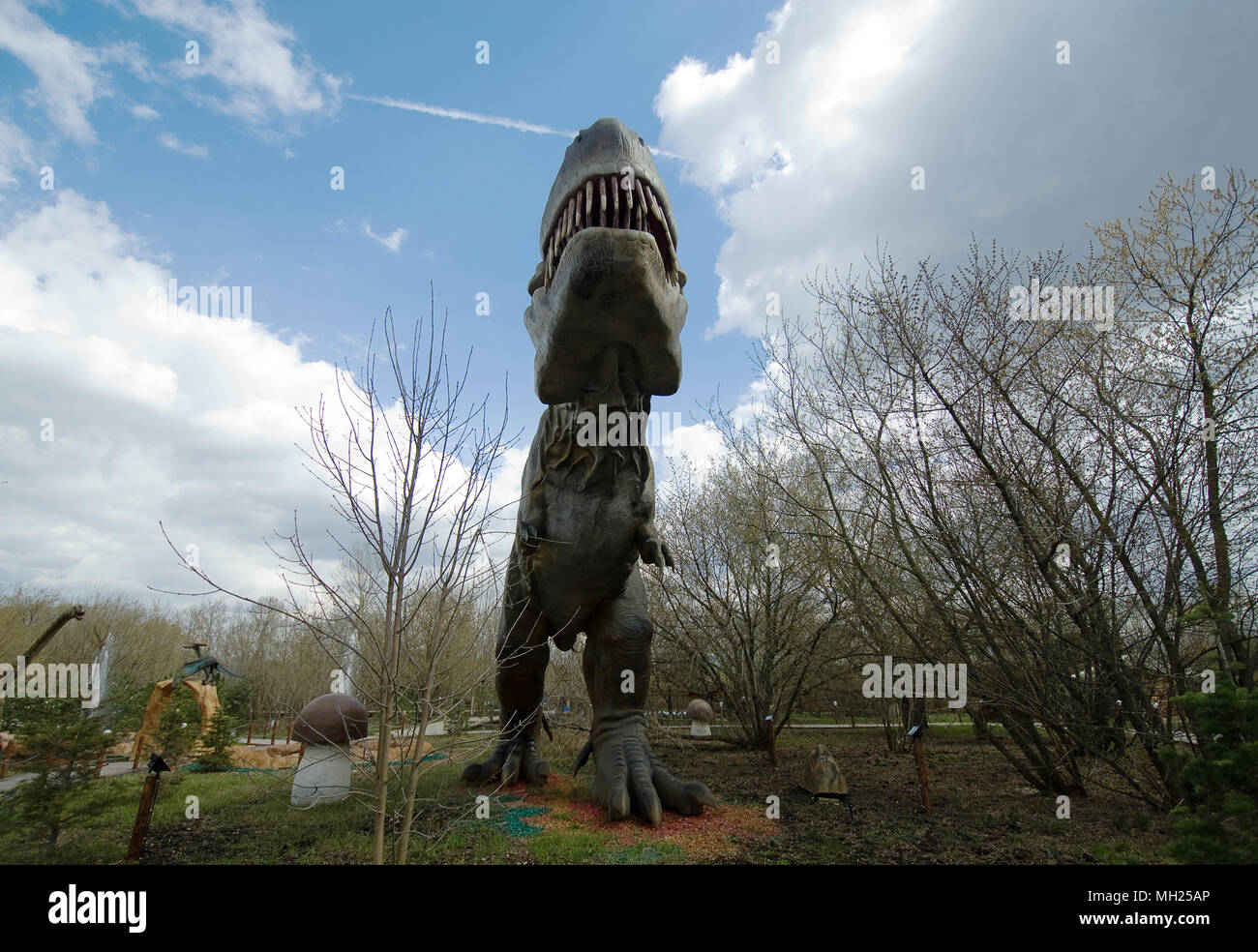 Tyrannosaur Rex in Dinosaur Park, Moscow, Russia Stock Photo - Alamy