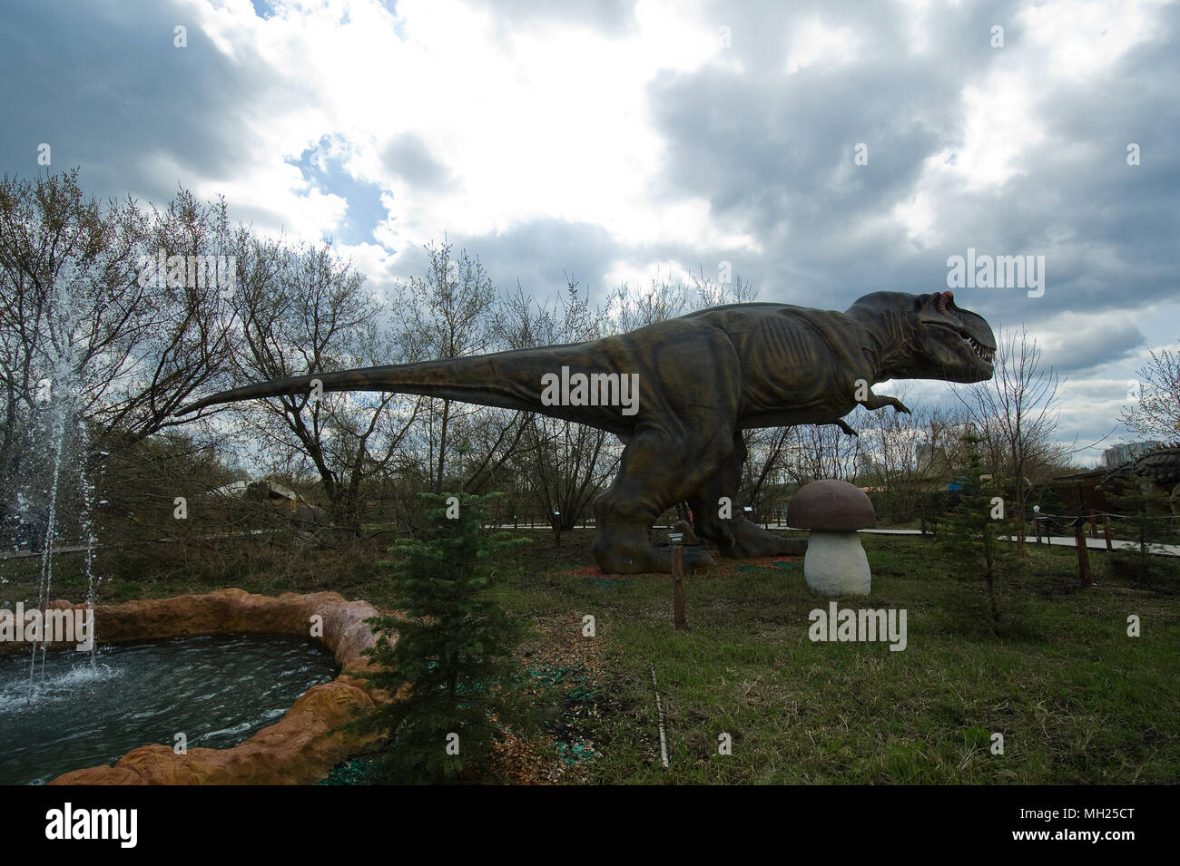 Tyrannosaur Rex in Dinosaur Park, Moscow, Russia Stock Photo - Alamy
