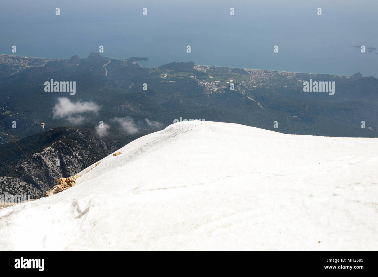 Snow on the top of the Tahtali mountain in Turkey Stock Photo - Alamy