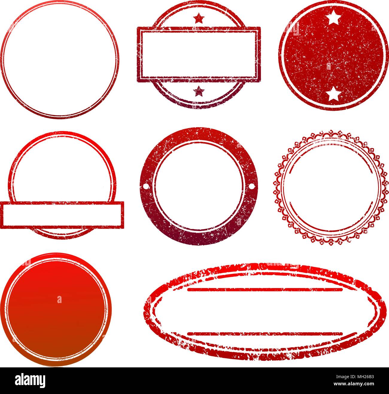 Set of 8 red rubber stamps templates Stock Vector Image & Art - Alamy