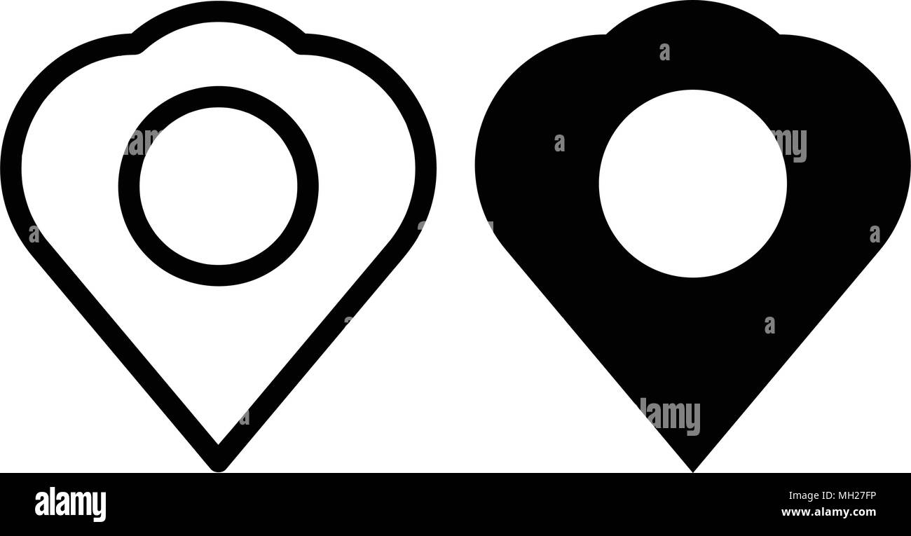 Map pointer icon, vector icon on white background Stock Vector Image ...