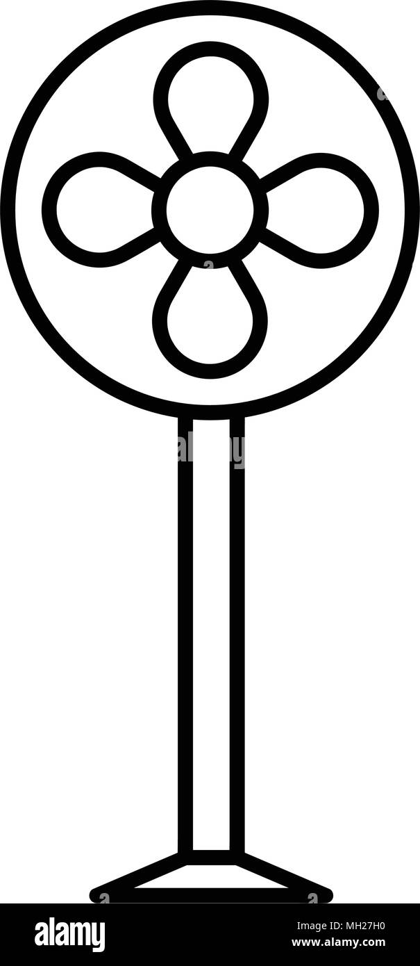 Fan outline icon, vector icon on white background Stock Vector Image ...