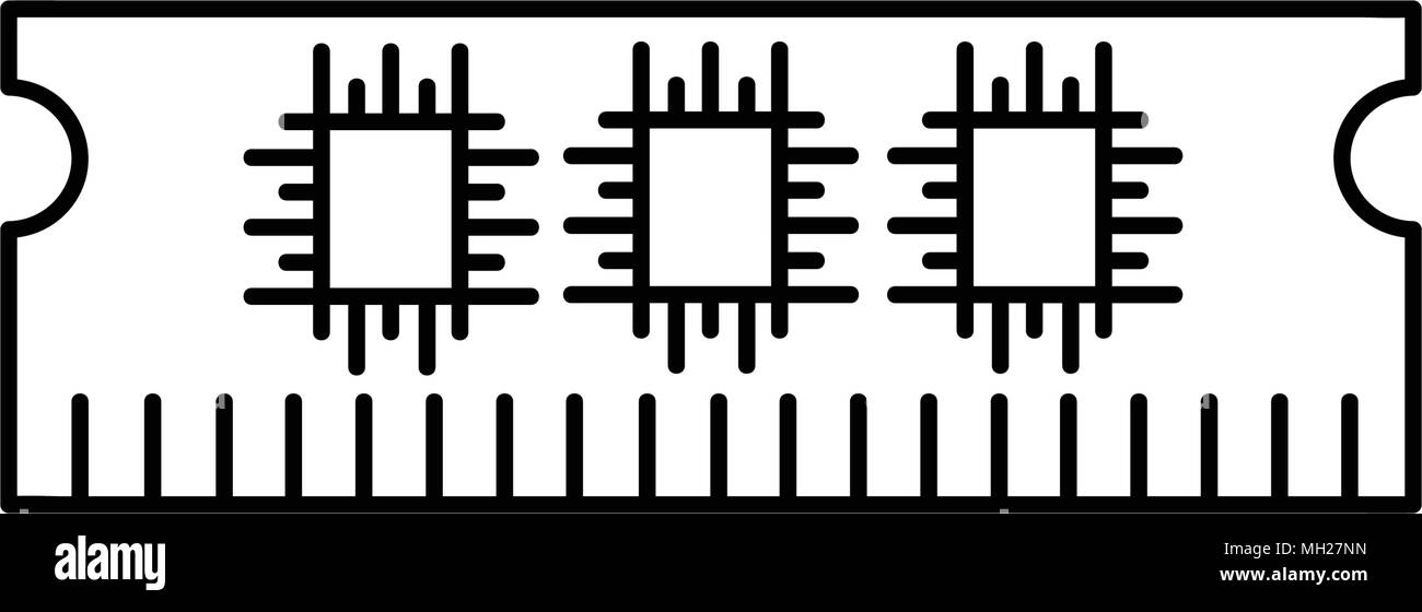 Memory icon vector, RAM icon, vector icon on white background Stock ...