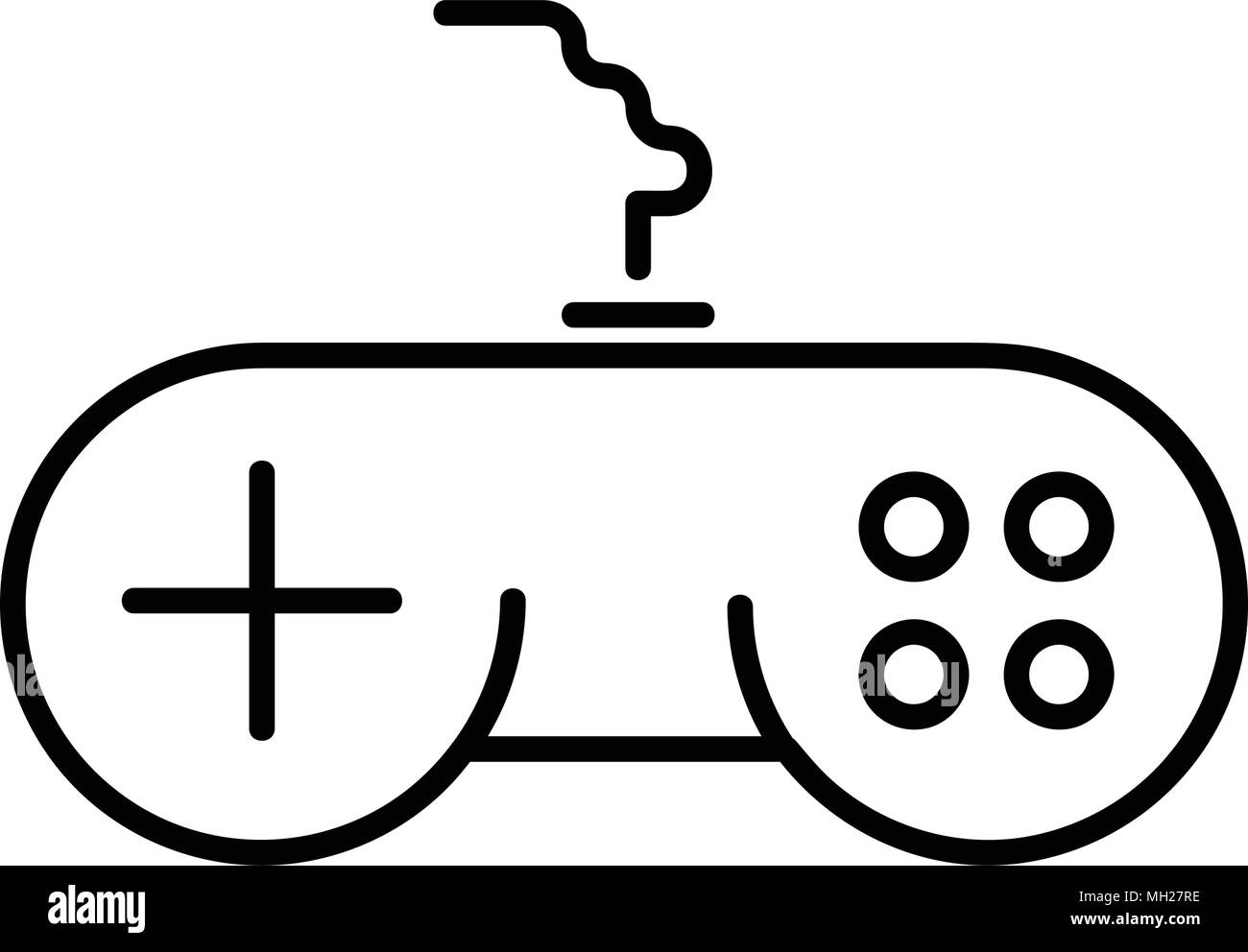 Console outline icon, vector icon on white background Stock Vector ...