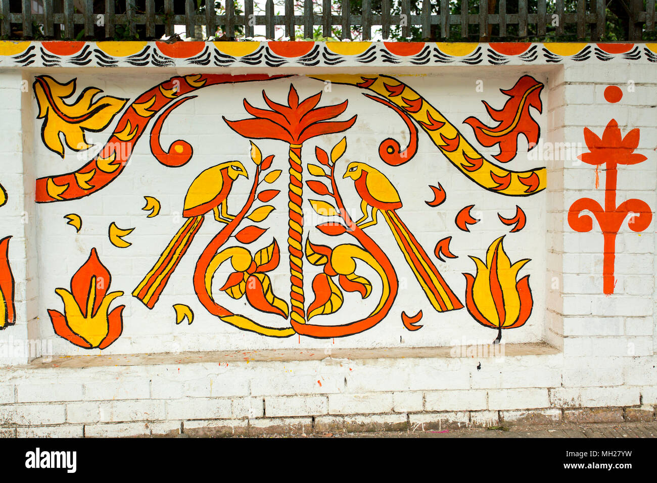 Dhaka University Fine Arts (FFA) student paints to their institute wall ...