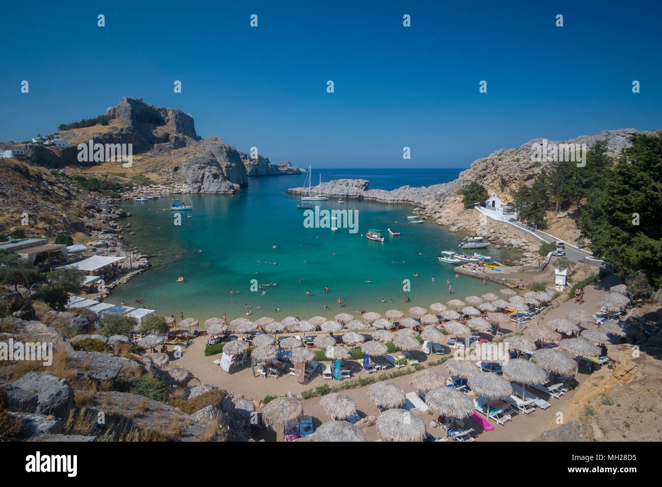 St Pauls Bay, Lindos, Rhodes, Greece Stock Photo - Alamy