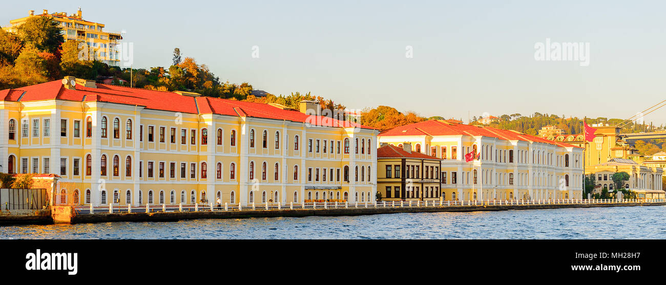 Panorama of the architecture of the European side of Istanbul, Turkey ...