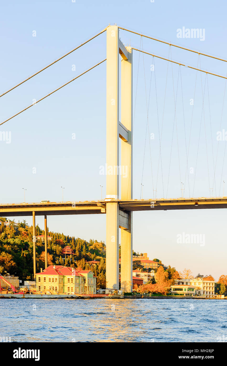 Bosphorus Bridge, a bridge which connects Europe and Asia, Istanbul ...