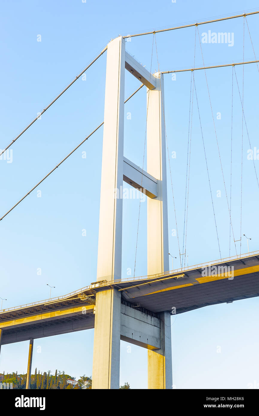 Bosphorus Bridge, a bridge which connects Europe and Asia, Istanbul ...