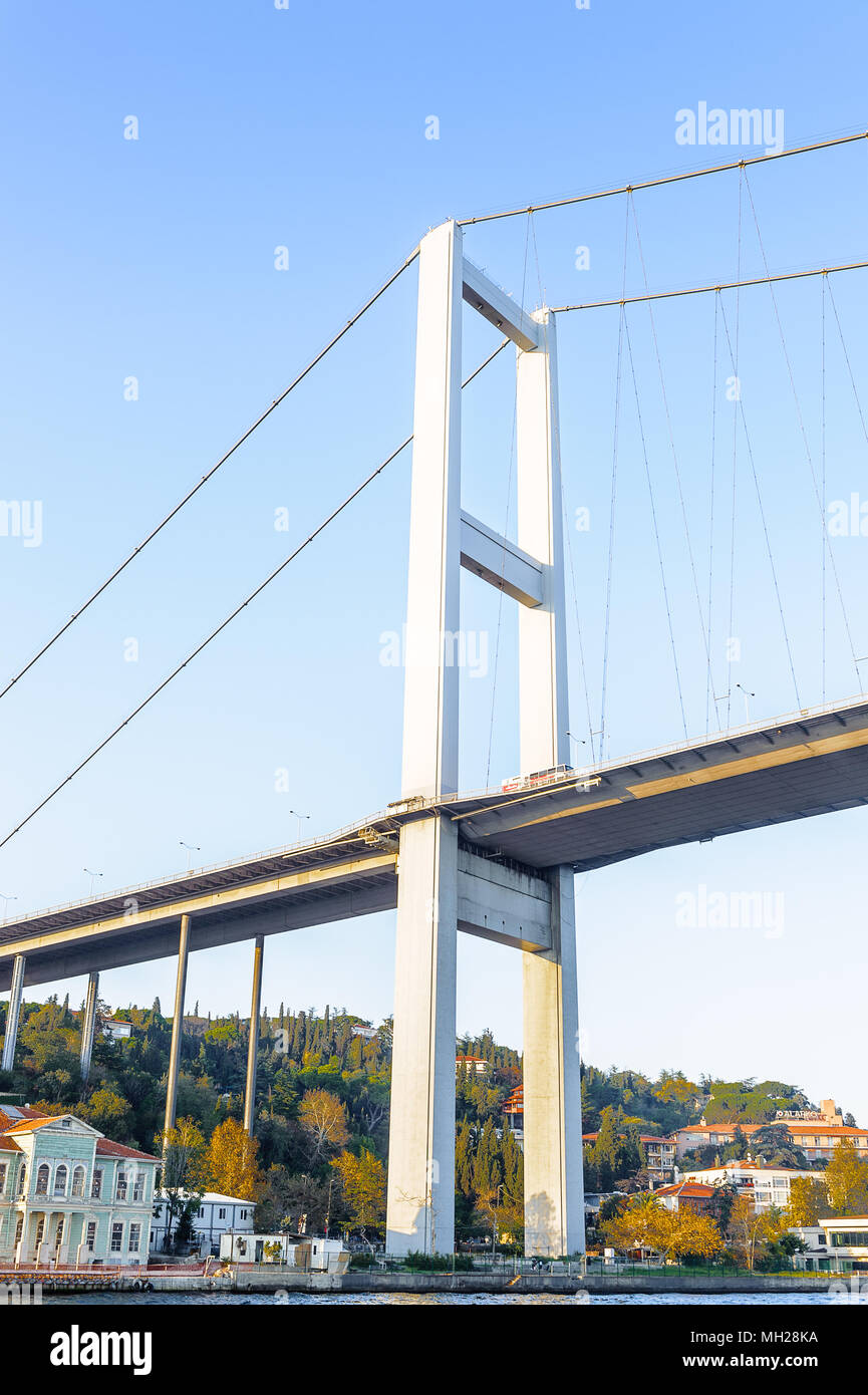 Bosphorus Bridge, a bridge which connects Europe and Asia, Istanbul ...