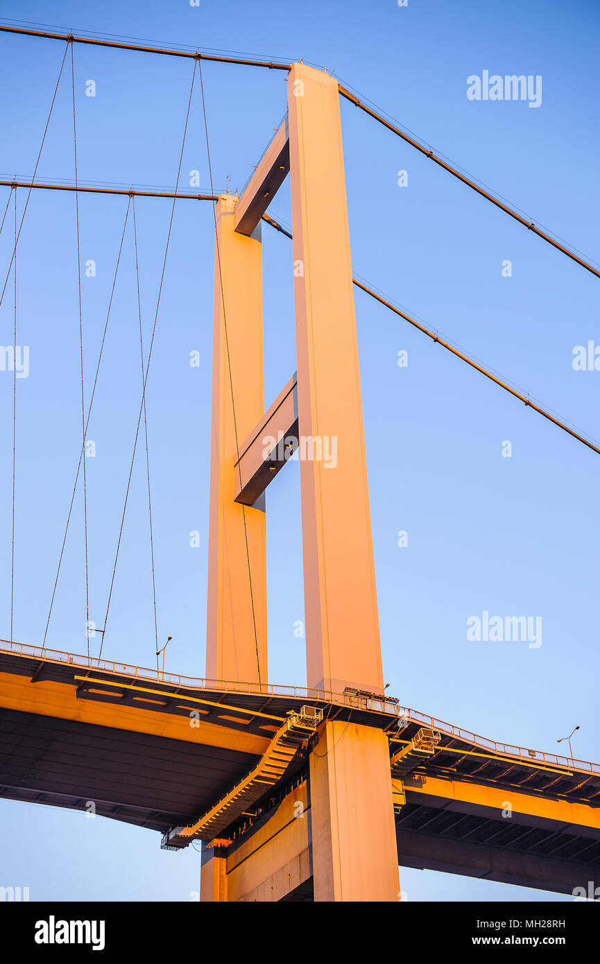 Bosphorus Bridge, a bridge which connects Europe and Asia, Istanbul ...