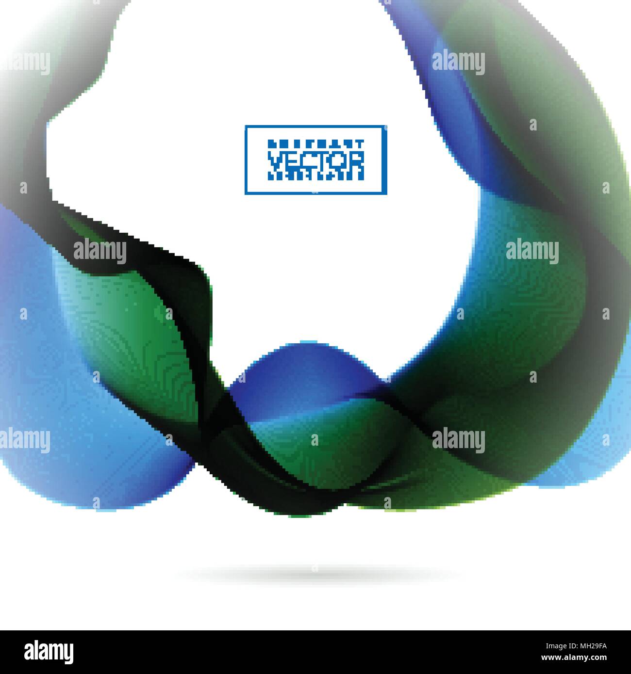 Abstract Wave Design on White Background. Vector Illustration Stock ...