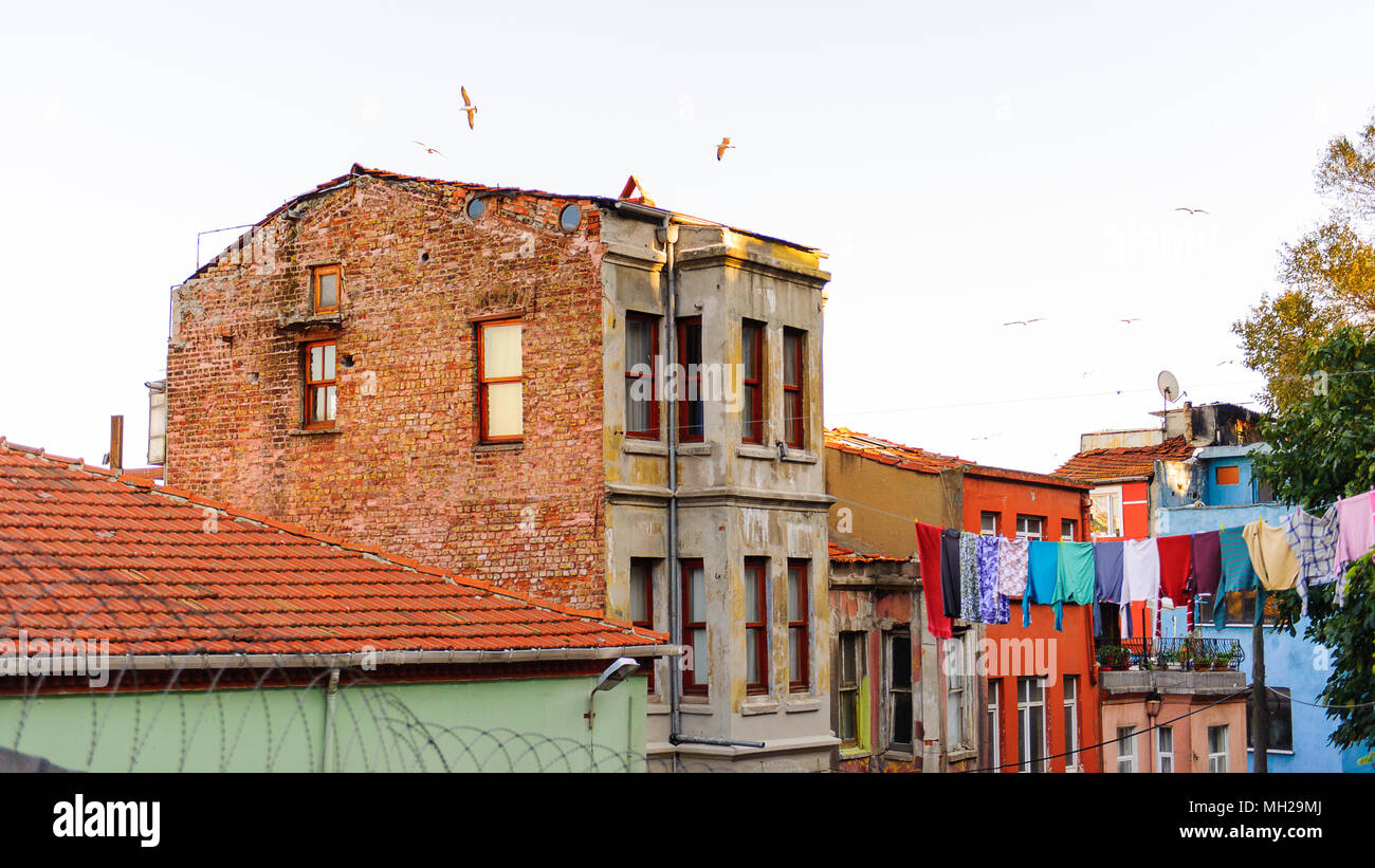 House in a poor area of Istanbul, Turkey Stock Photo - Alamy