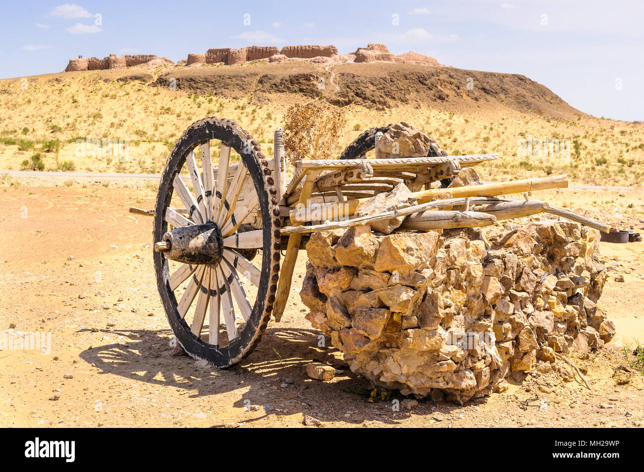 Old carriage in Khwarezm which was the center of the indigenous ...