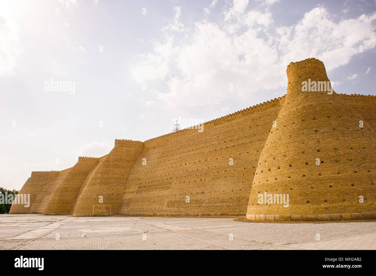 Wall of the Bukhara Fortress, Uzbekistan Stock Photo - Alamy