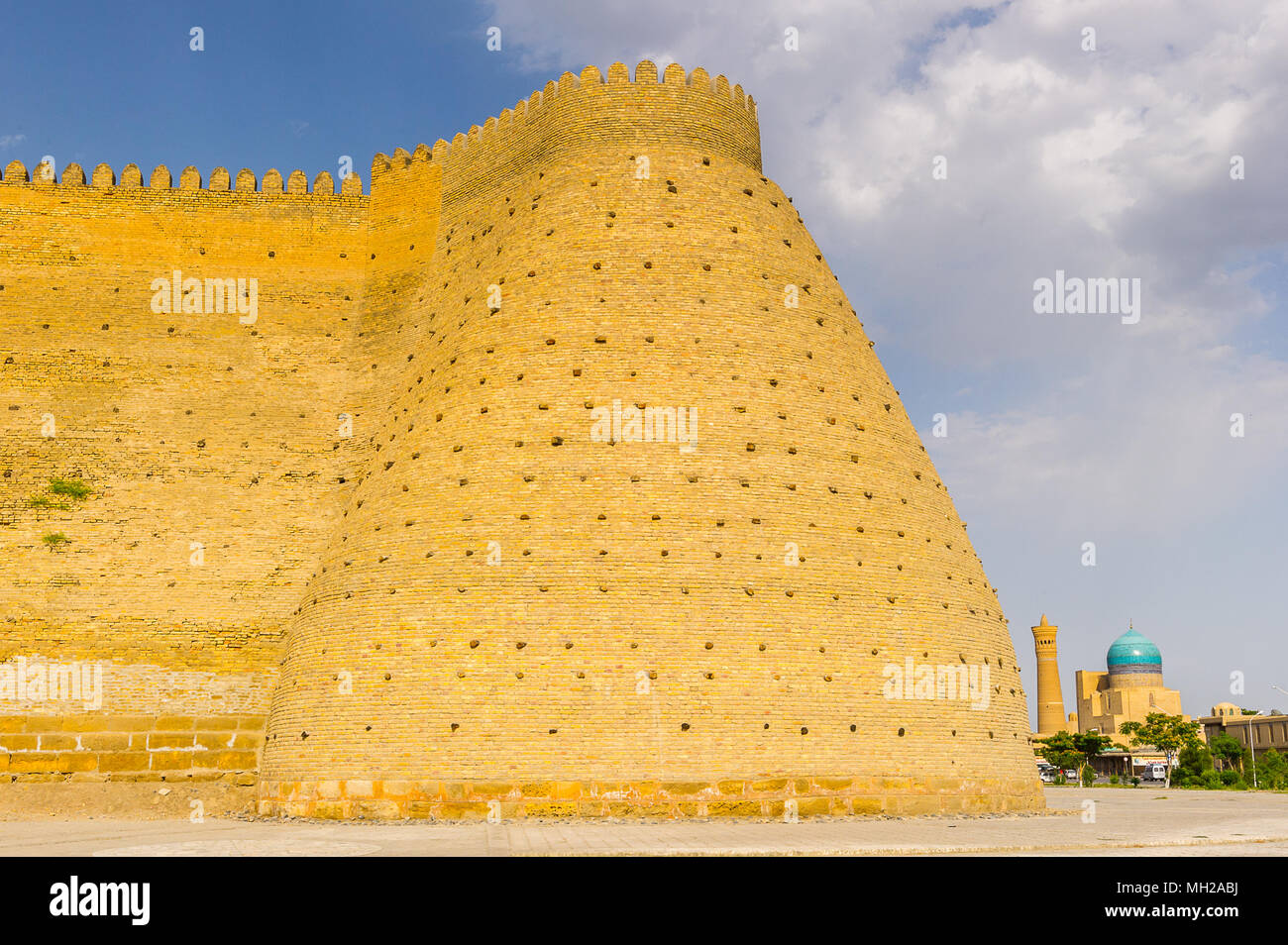 Wall of the Bukhara Fortress, Uzbekistan Stock Photo - Alamy