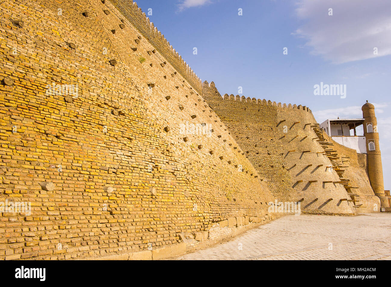 Wall of the Bukhara Fortress, Uzbekistan Stock Photo - Alamy