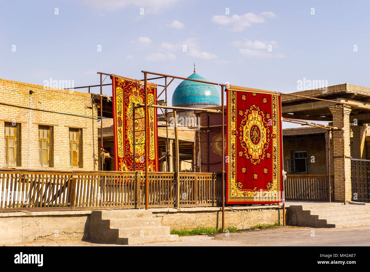 Architecture of the Historic center of Bukhara, Uzbekistan Stock Photo ...