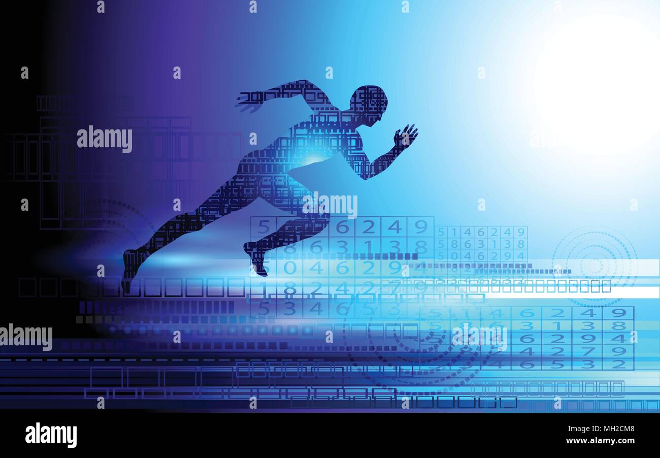 Running man sprinter. Sports background Stock Vector Image & Art - Alamy