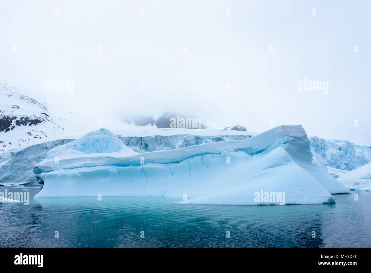 Iceberg on the surface of the Atlantic Ocean in Antarctica Stock Photo ...
