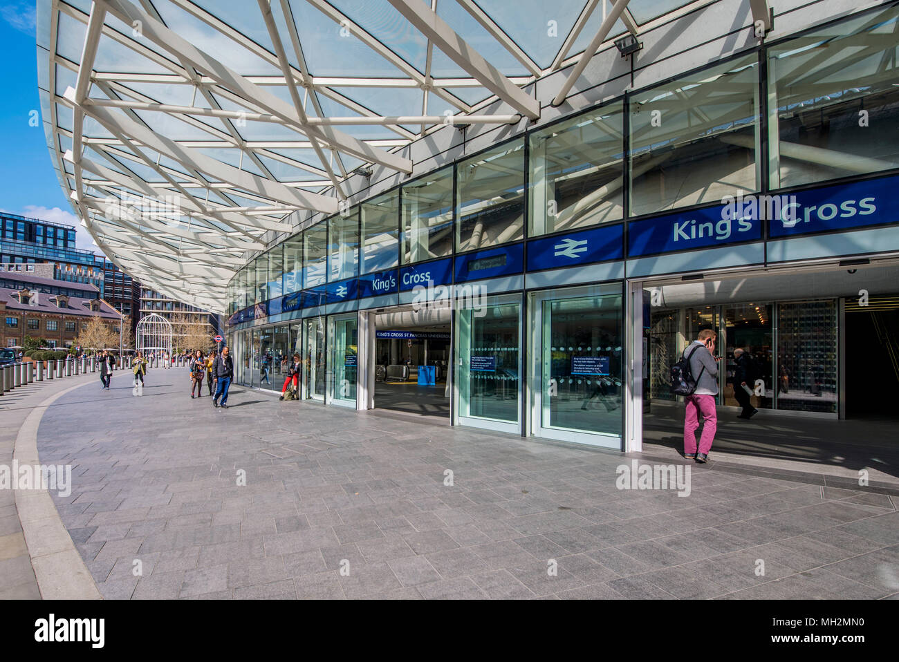 LONDON, UNITED KINGDOM - APRIL 17: This is an entrance to Kings Cross ...