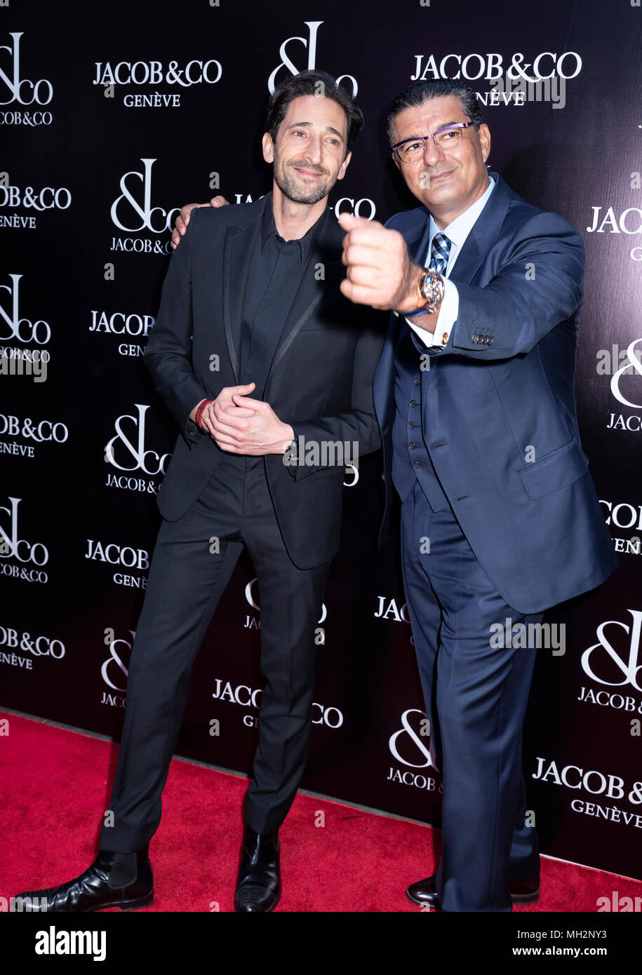 New York, United States. 26th Apr, 2018. Adrien Brody and Jacob Arabo ...