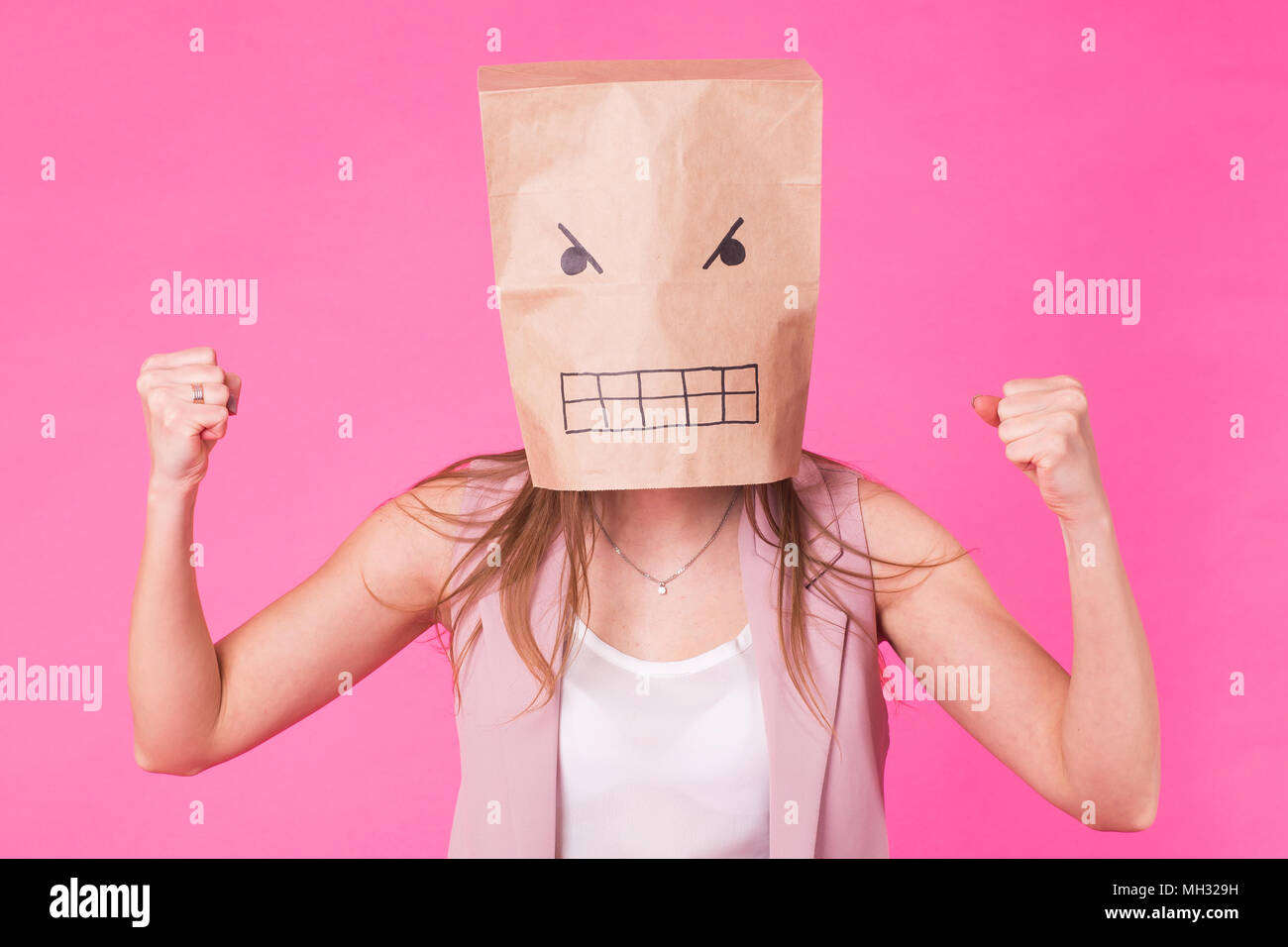 Human face emoticon furious expression hi-res stock photography and ...