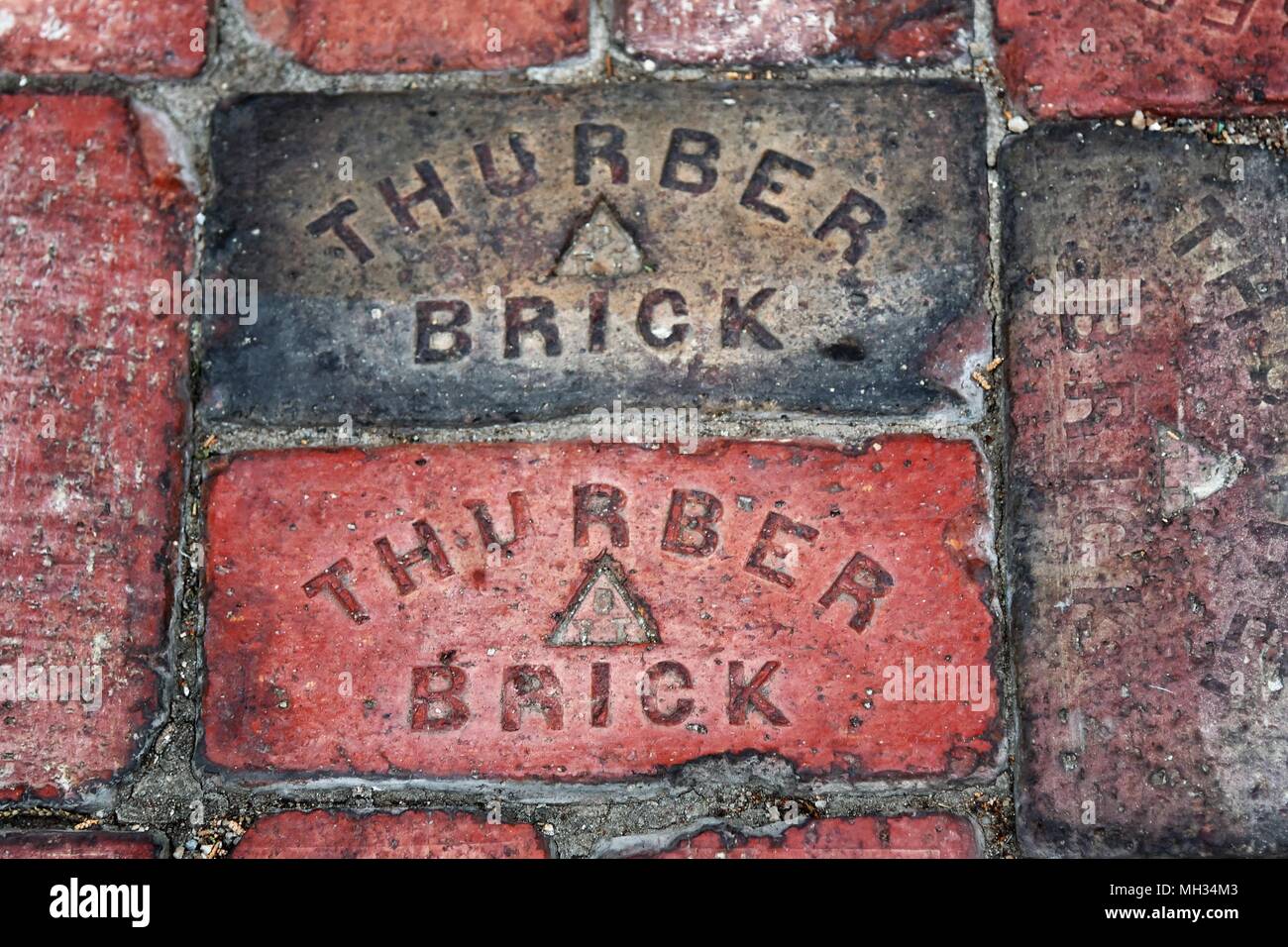 Vintage Thurber bricks from Thurber Texas Stock Photo - Alamy