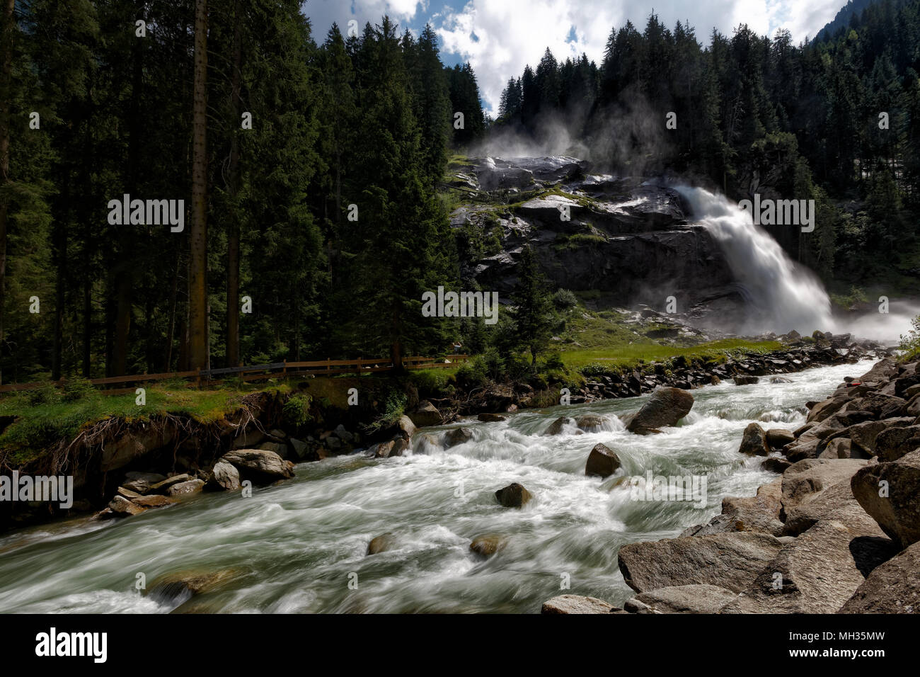 Krimml Waterfalls - Austria. Krimmler Wasserfälle - Österreich Stock ...