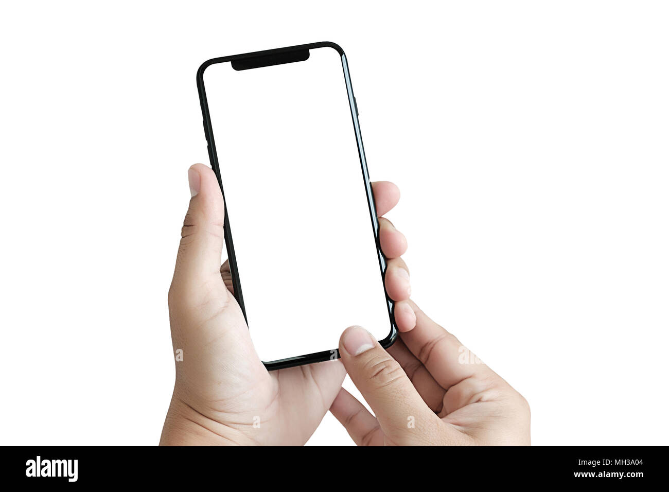 new phone Technology smartphone with blank screen and modern frame less ...