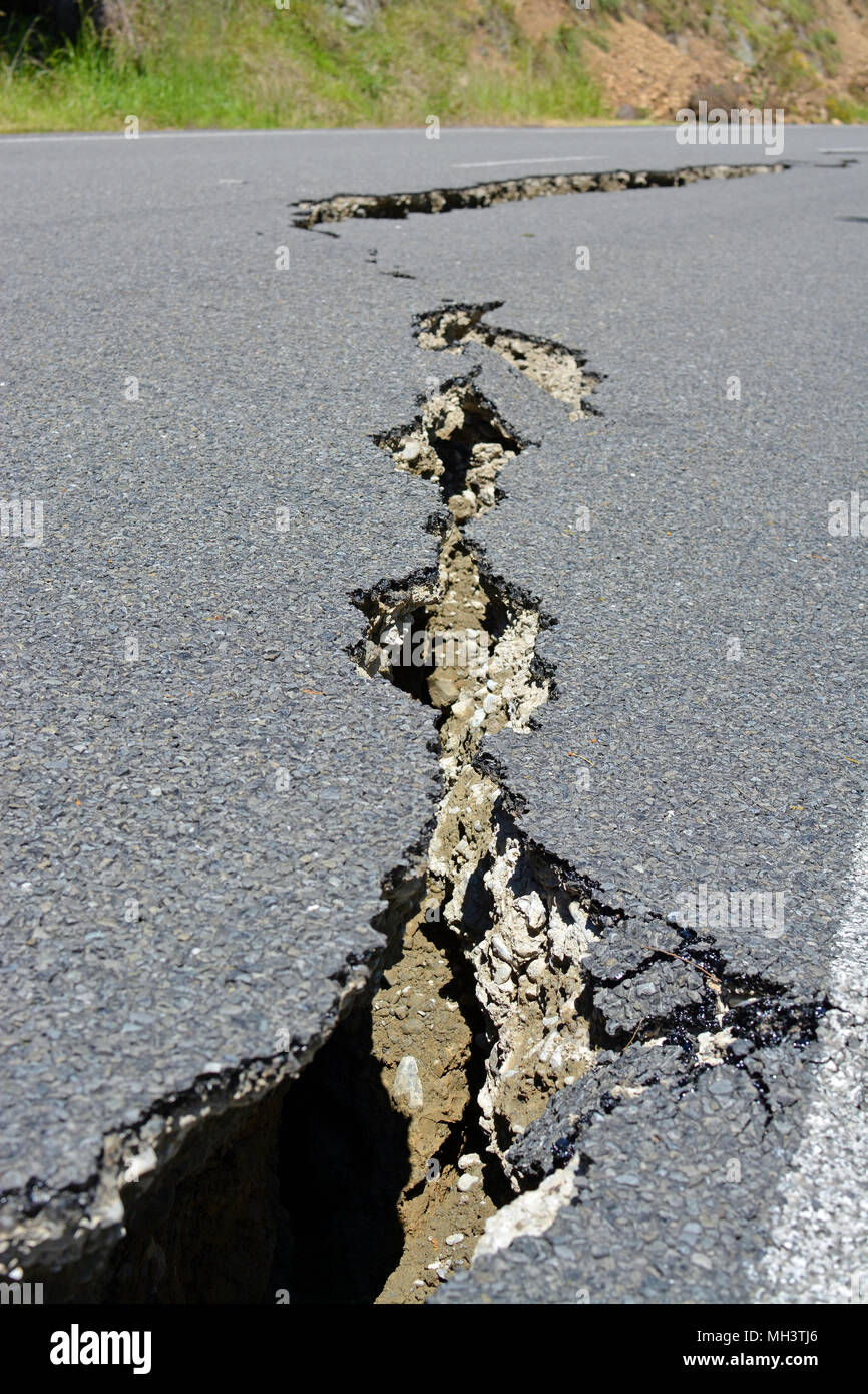 Earthquake Crack In Road