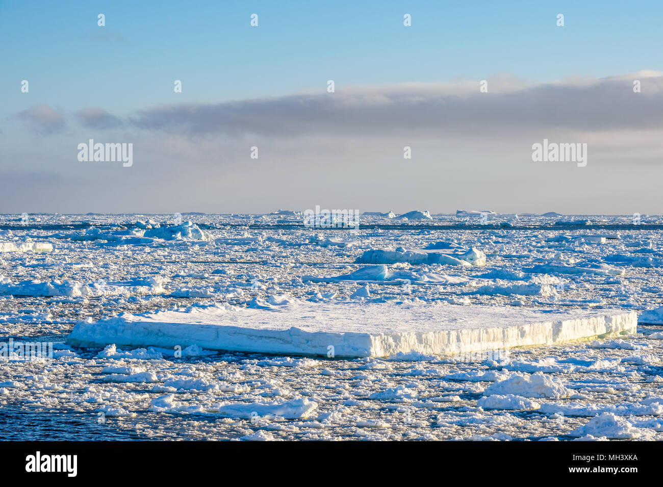 Huge ice pieces float in Antarctica Stock Photo - Alamy