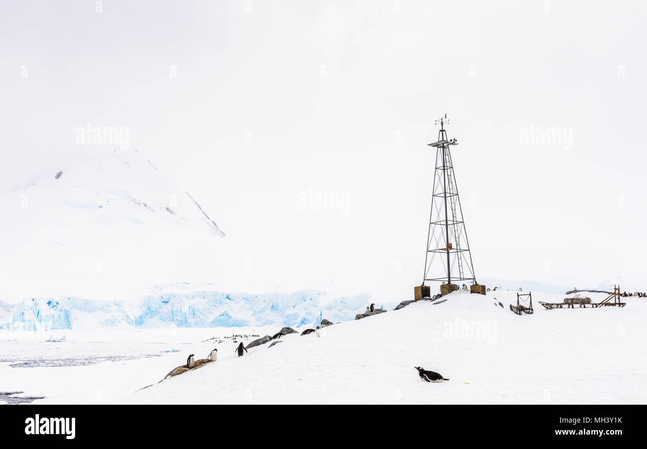 Port Lockroy, a natural harbor on north-west shore of Wiencke Island in ...