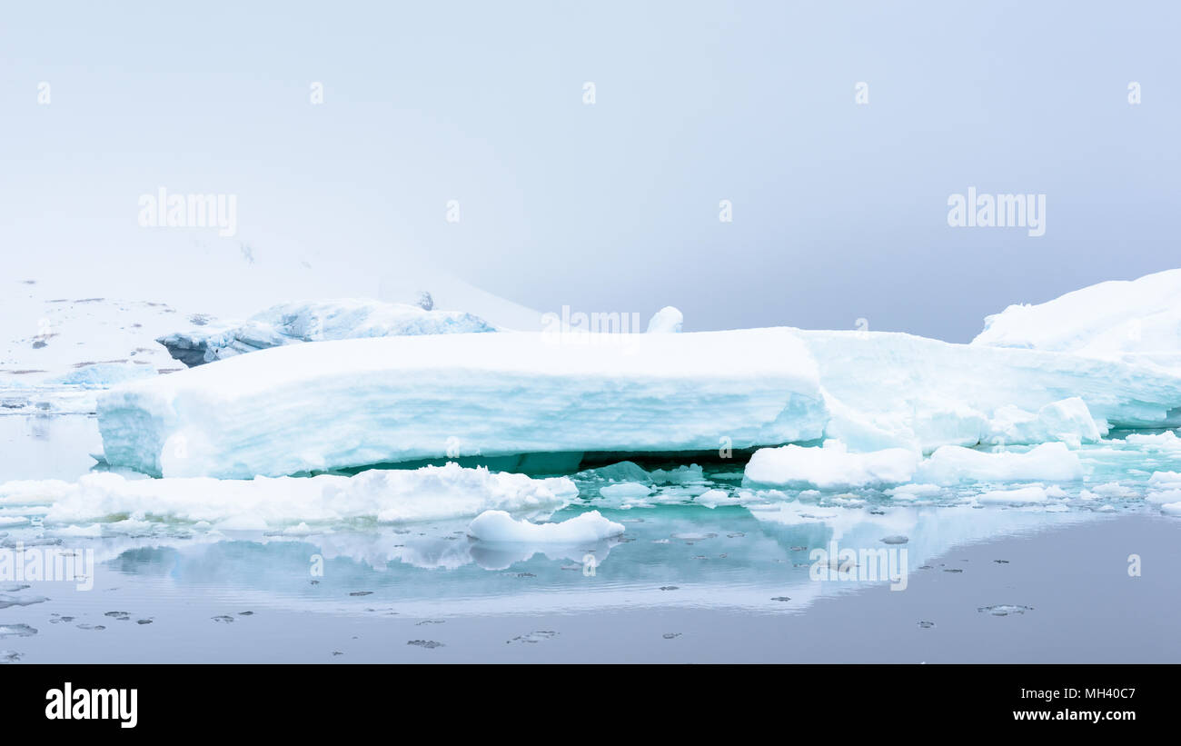 Iceberg on the surface of the Atlantic Ocean in Antarctica Stock Photo ...