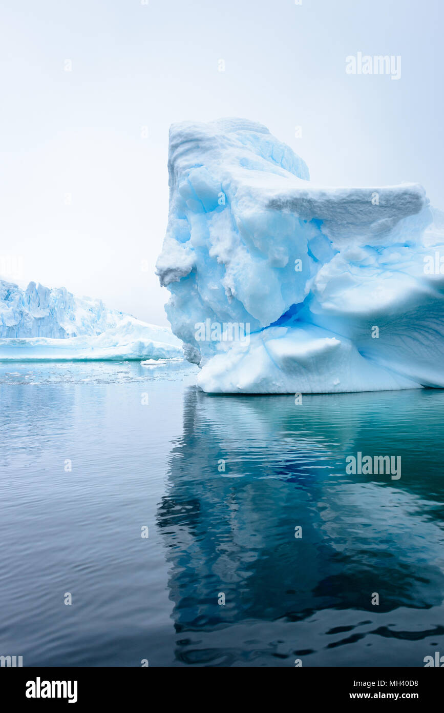 Iceberg on the surface of the Atlantic Ocean in Antarctica Stock Photo ...