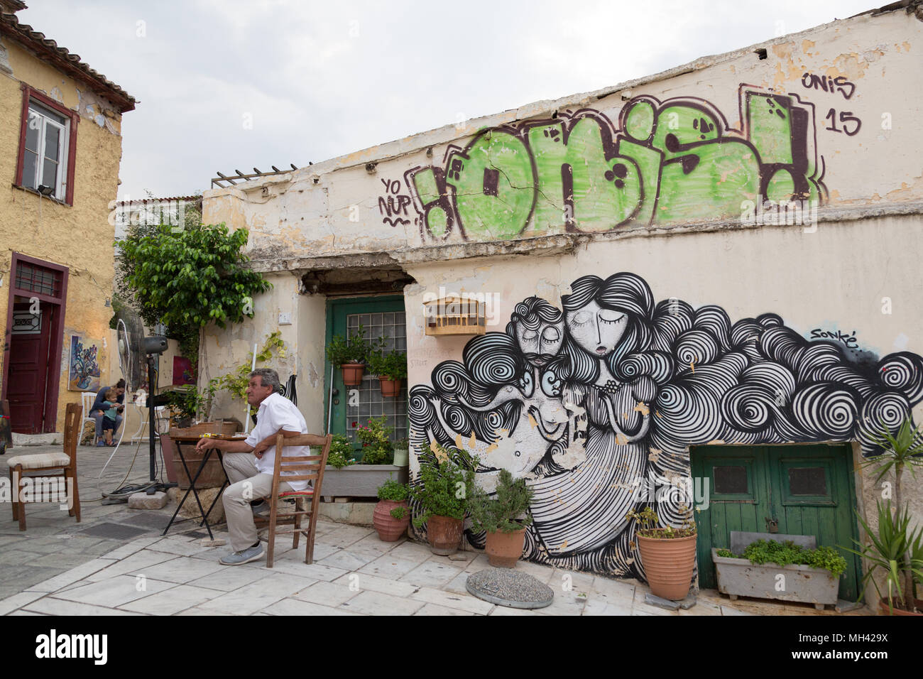 street art and graffiti in Athens Greece Stock Photo - Alamy