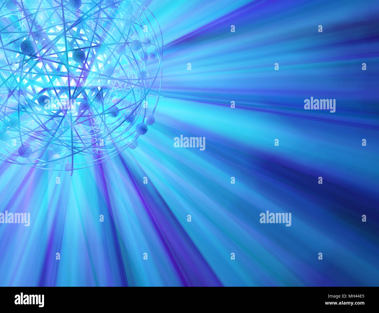 Abstract 3d sphere shape light spectrum illustration background Stock ...