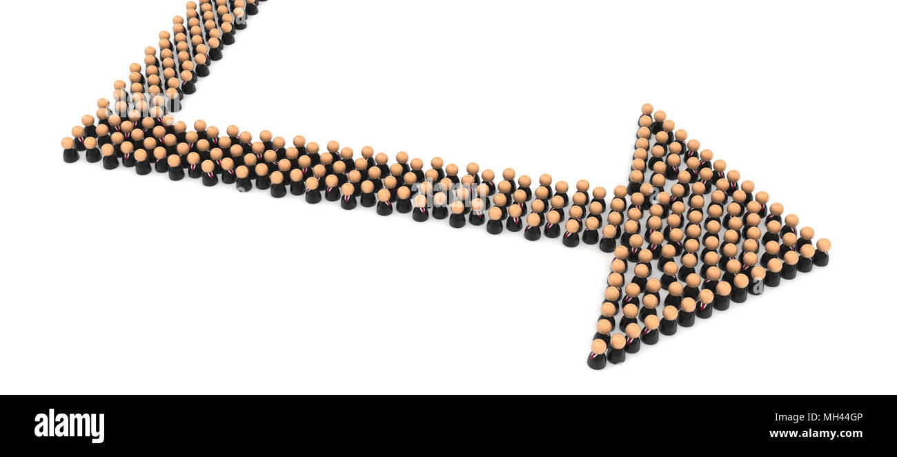 Crowd of small symbolic 3d figures, isolated Stock Photo - Alamy
