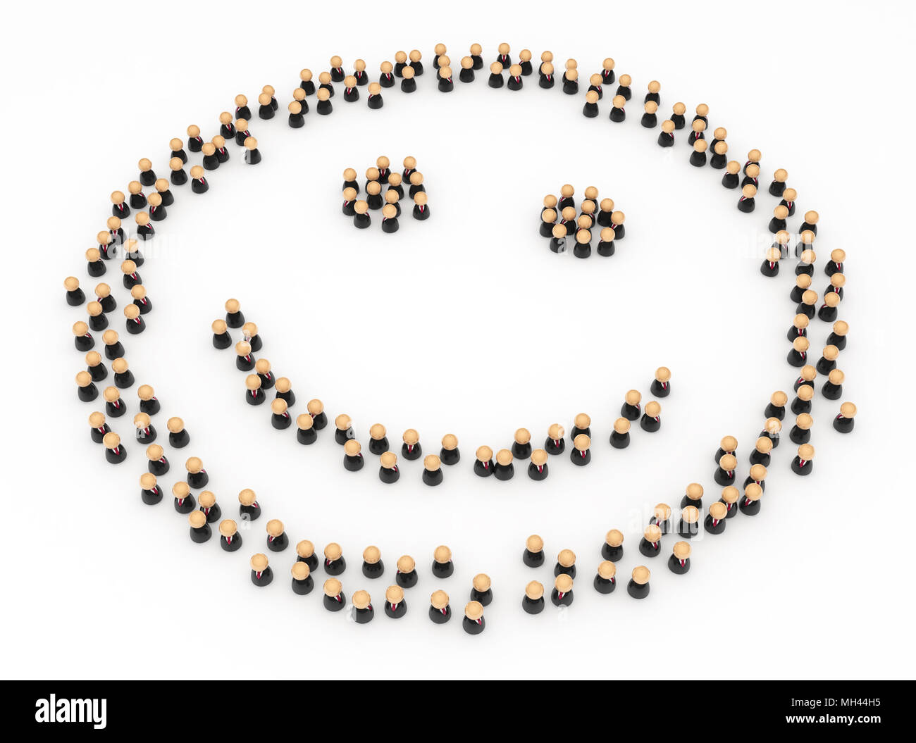Crowd of small symbolic 3d figures, isolated Stock Photo - Alamy