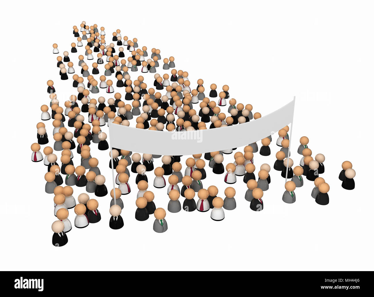 Crowd of small symbolic 3d figures, isolated Stock Photo - Alamy