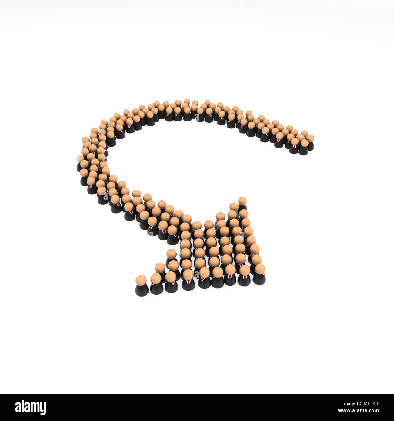 Crowd of small symbolic 3d figures, isolated Stock Photo - Alamy