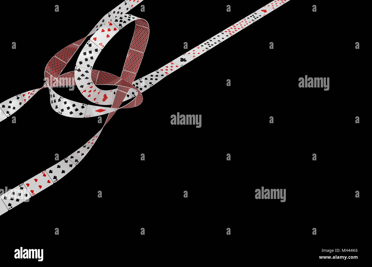 Playing Card 3d abstract ribbons, isolated Stock Photo - Alamy